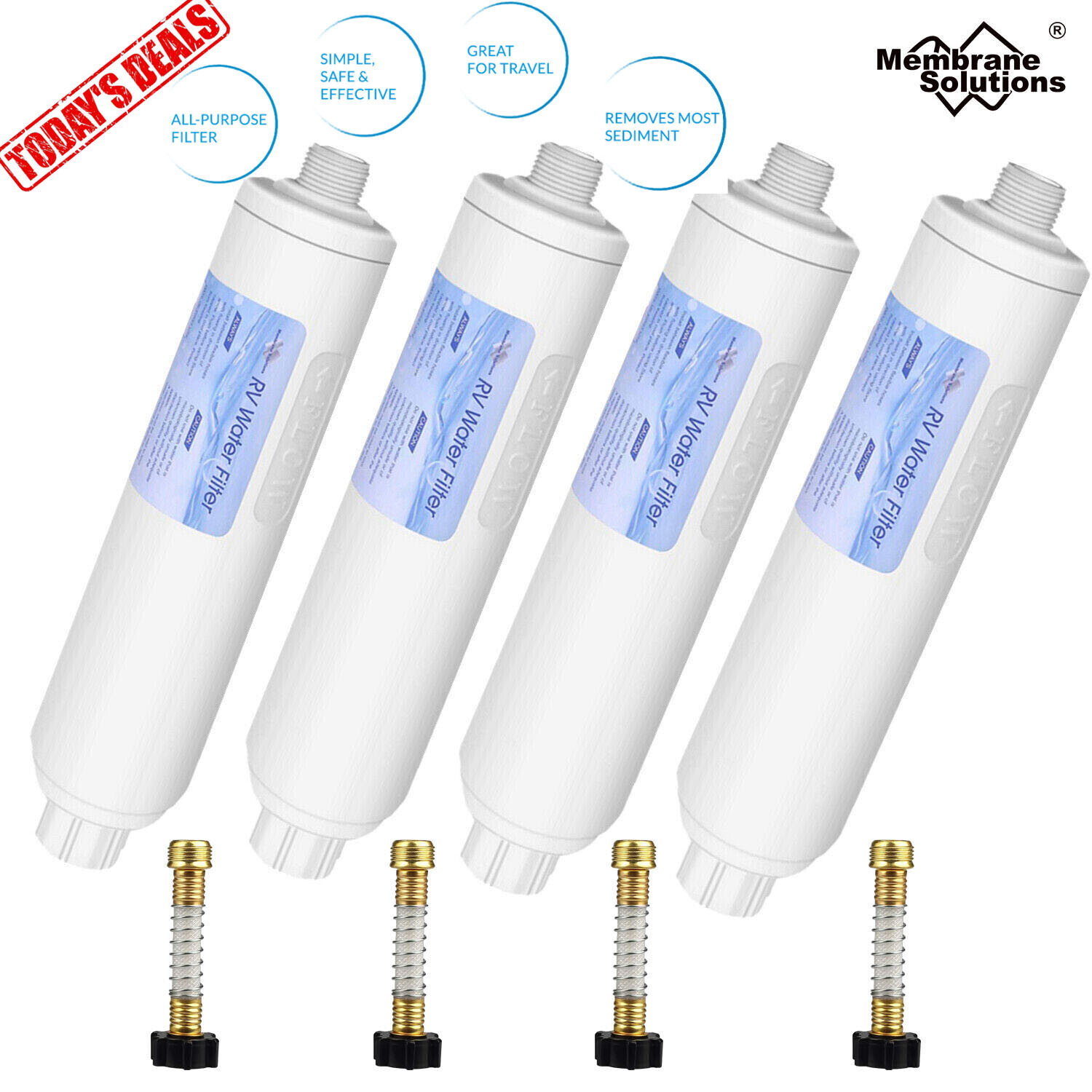 RV Inline Water Filter,Camper Water Filter|Hose Protector,for Drinking ...
