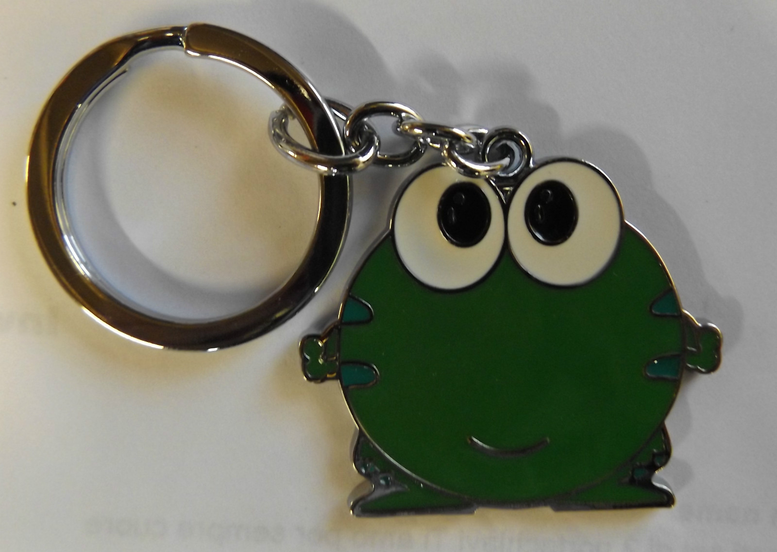 CUTE LARGE GREEN FROG METAL KEYRING CHAIN HANDBAG CHARM UK SELLER FREE ...