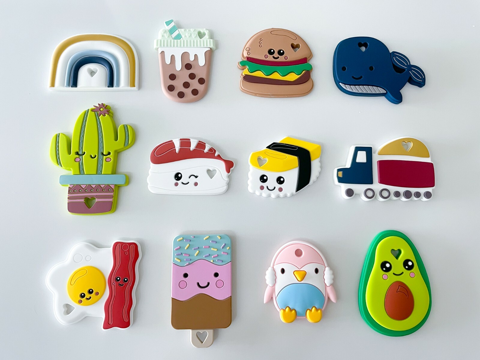 New Cheeseburger Silicone Baby Teether, Cute Hamburger Teething Toy ...