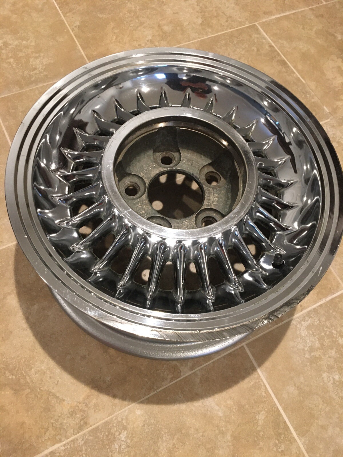 1950's CADILLAC KELSEY HAYES SABRE CHROME WHEEL 39796 Bright Chrome ...