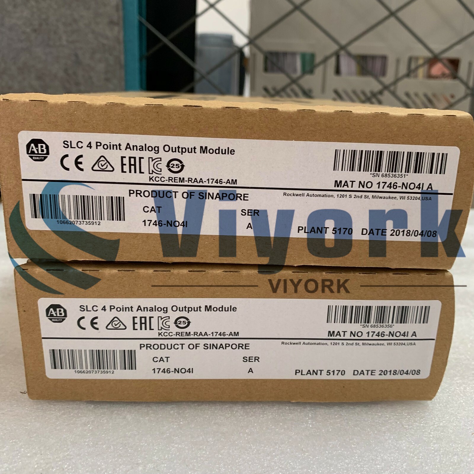 ALLEN BRADLEY 1746-NO4I OUTPUT MODULE SLC 500 4 CHANNEL ANALOG 55 MA AT ...