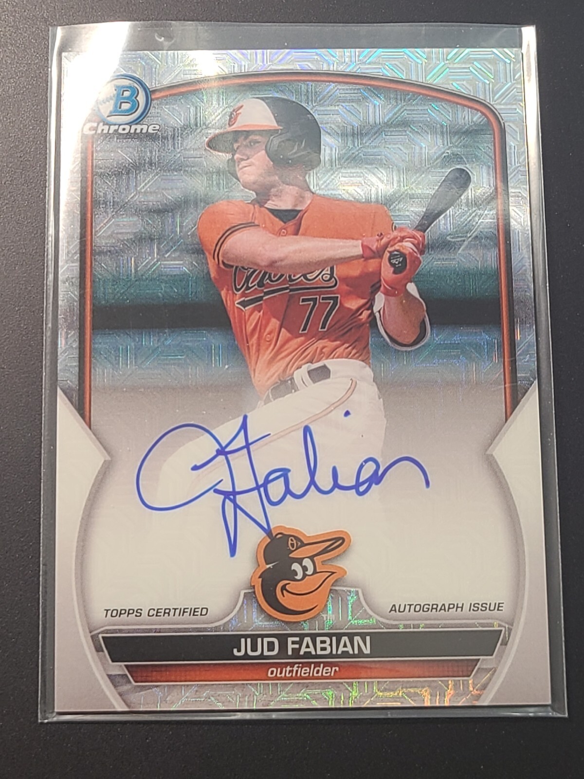 2023 Bowman Chrome Jud Fabian Auto Mega Box Mojo Refractor Orioles #BMA ...