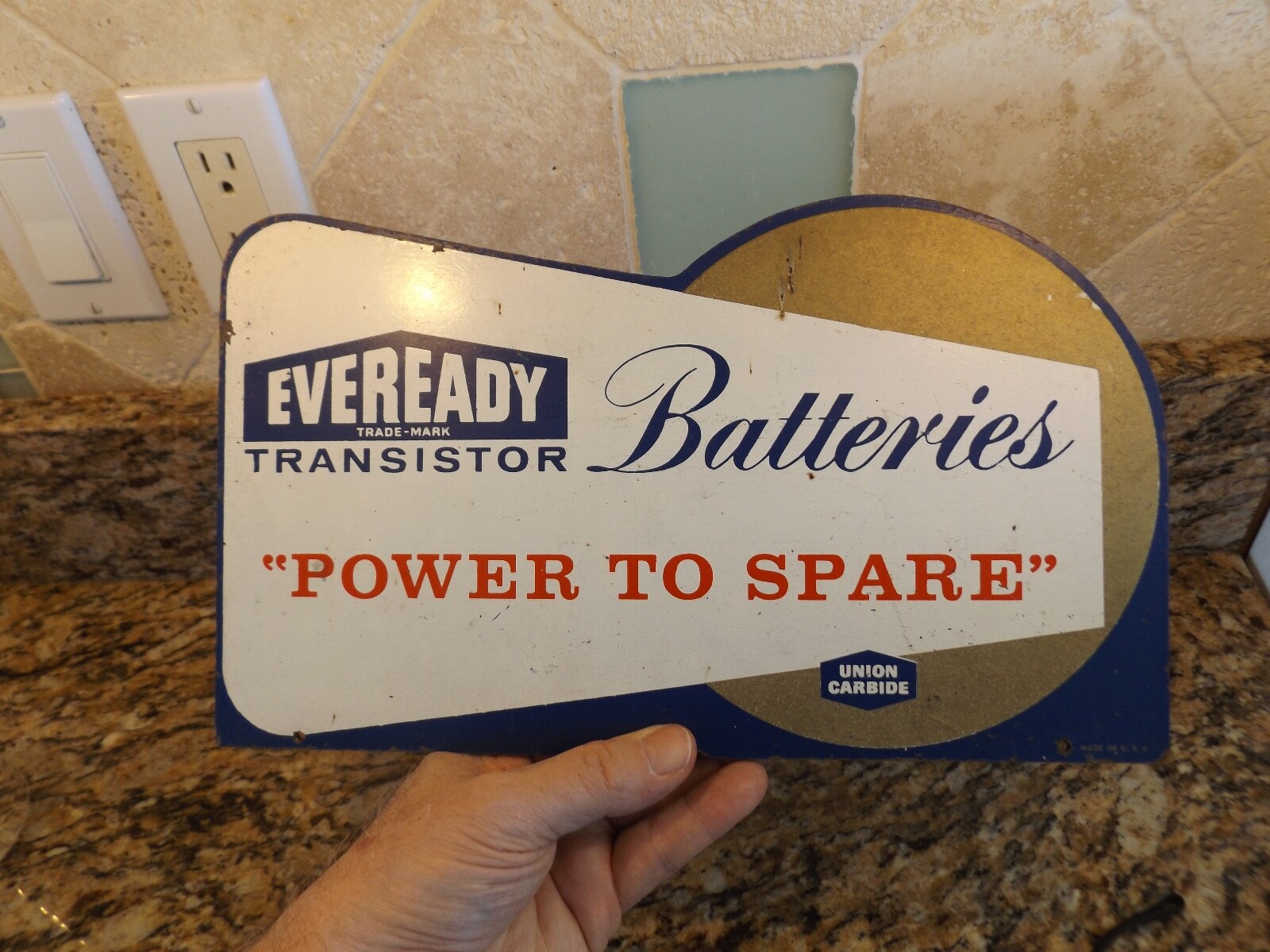 VINTAGE EVEREADY RADIO BATTERIES 1950'S CARDBOARD COUNTERTOP ...
