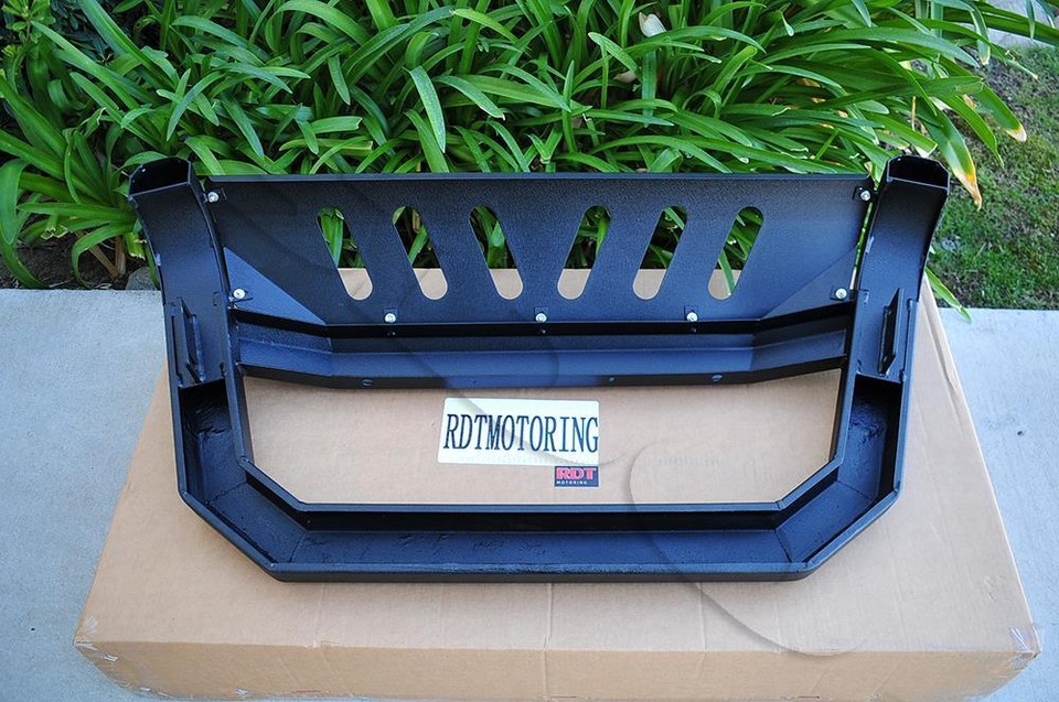 2000-2004 Ford Excursion Matte Black Edge Steel Bull Bar W/ Skid Plate ...