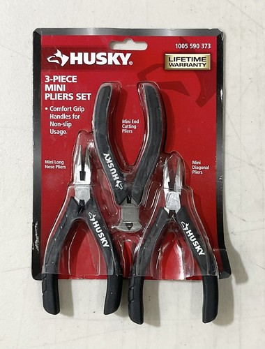 HUSKY 3-Piece Mini Pliers Set-Nose, Cutting and Diagonal. | eBay