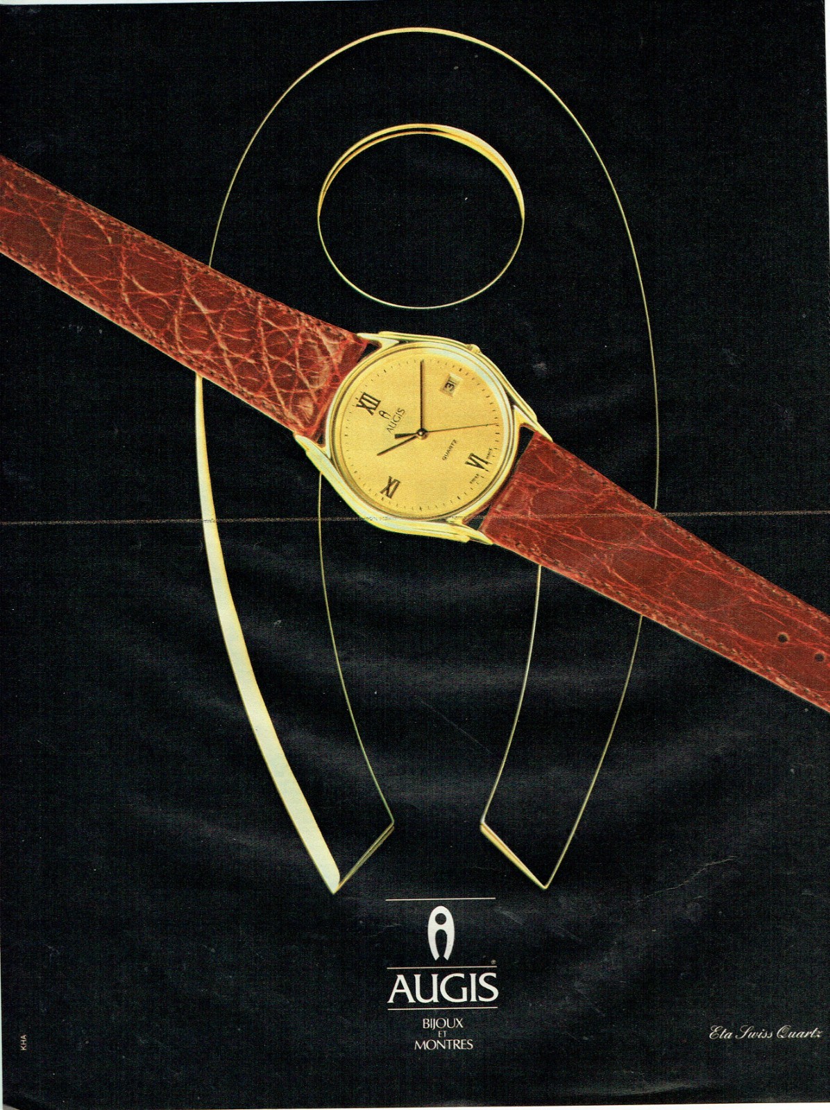 Publicité Advertising 029 1982 montre Eta quartz Augis bijoux | eBay