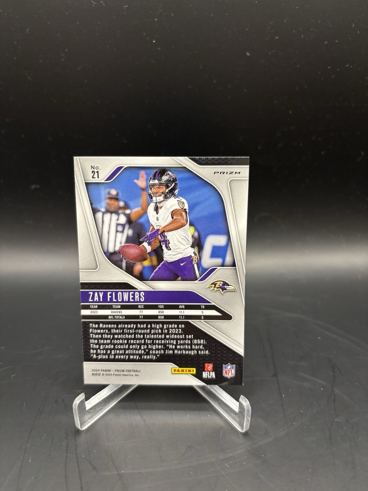 2024 Panini Prizm Zay Flowers Silver Prizm Baltimore Ravens #21 | eBay