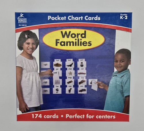 Carson-Dellosa Pocket Chart Word Families 174 Cards K-2 Centers ...