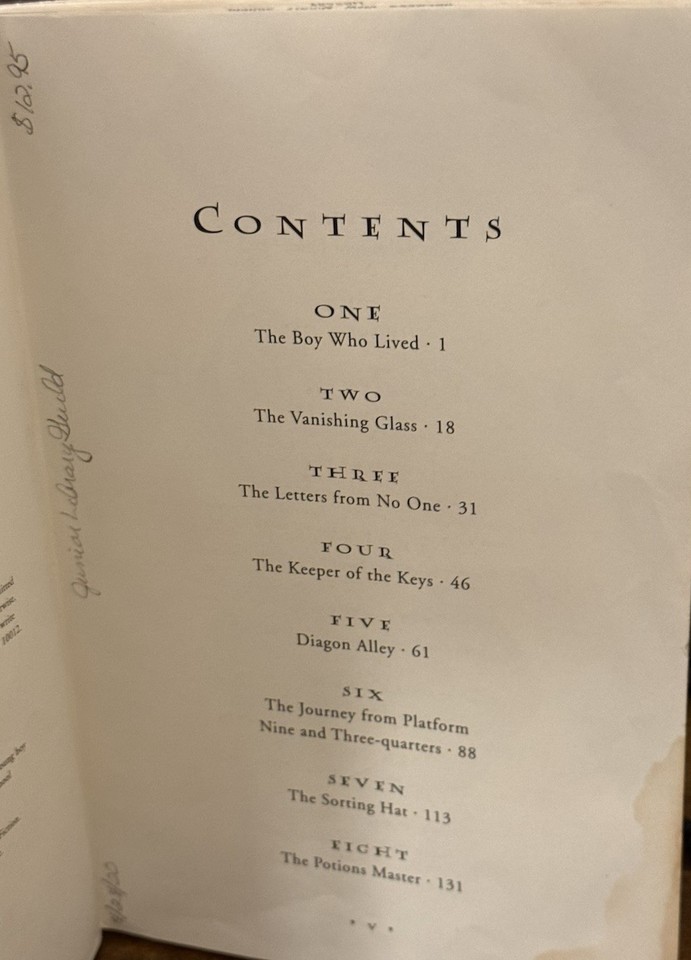 Harry Potter Sorcerer's Stone J.K. ROWLING 1st Print 1998 JLG Jr ...