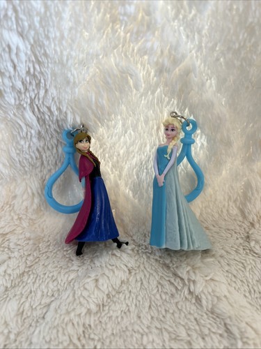 (2) Disney FROZEN Character Figures ANNA & ELSA Keychains Bag Clips | eBay
