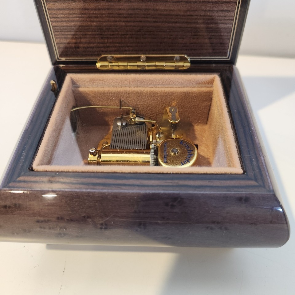 Swiss Inlay Flowers Musical Box Edelweiss | eBay