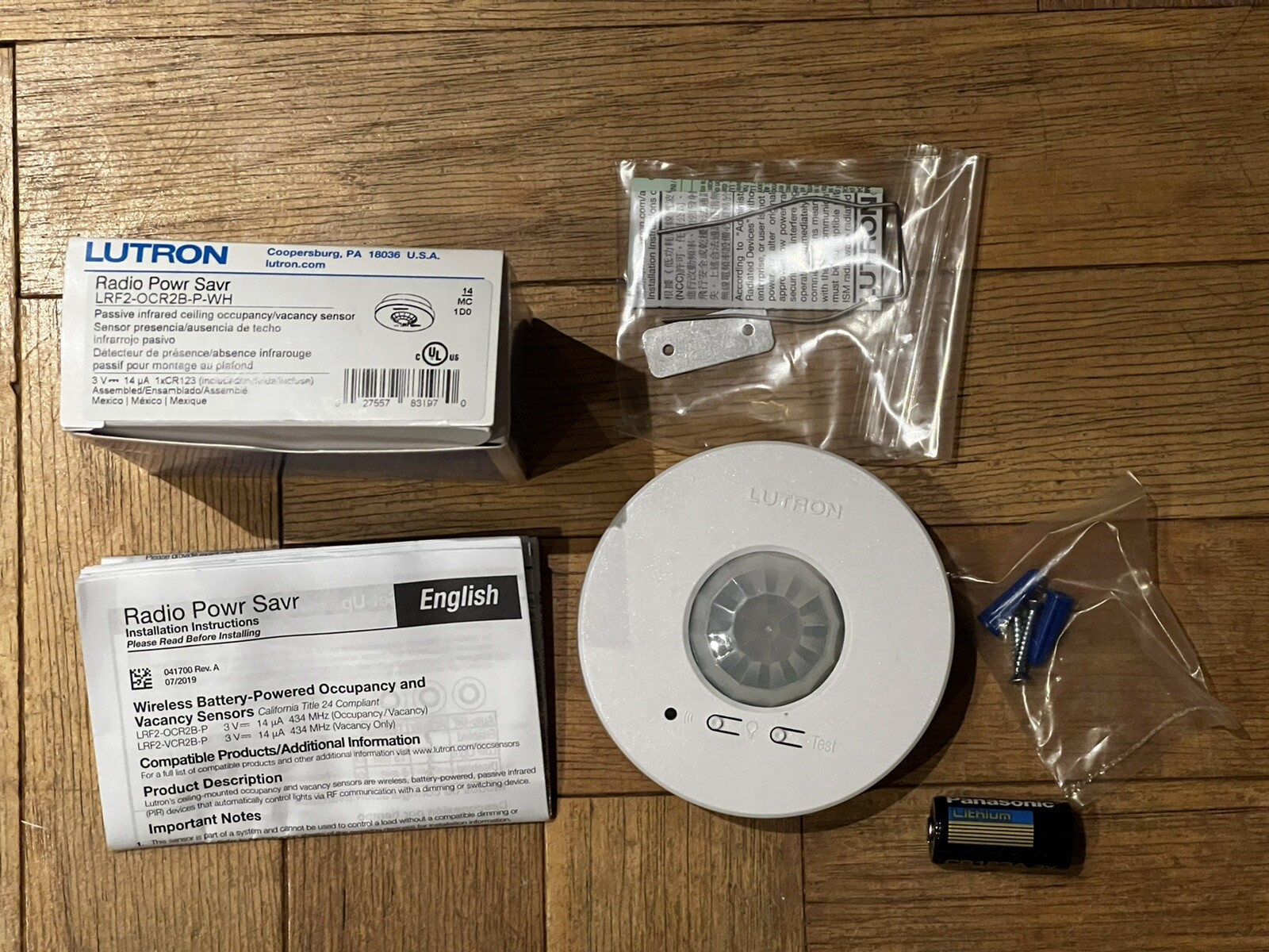 Lutron LRF2-OCR2B-P-WH Passive Infrared Ceiling Occupancy/vacancy ...