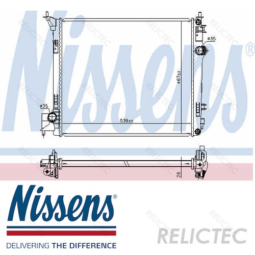 Coolant Radiator for Renault:KADJAR,ESPACE V 5 R14807 214101809R ...
