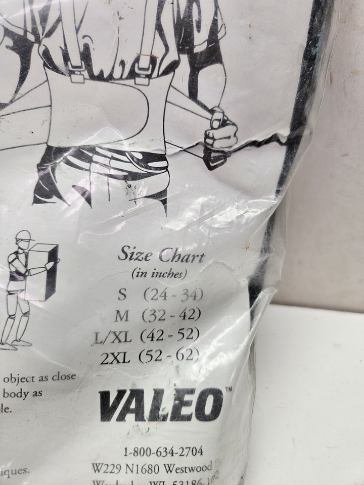 NEW Valeo Back Support Belt Model VES Size Large Workplace Safety ...