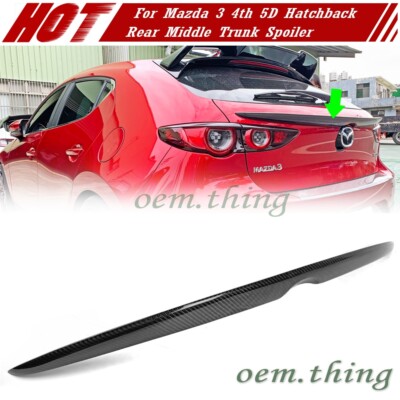 19-22 Fit FOR Mazda 3 4th BP Hatchback DTO Rear Middle Trunk Spoiler ...
