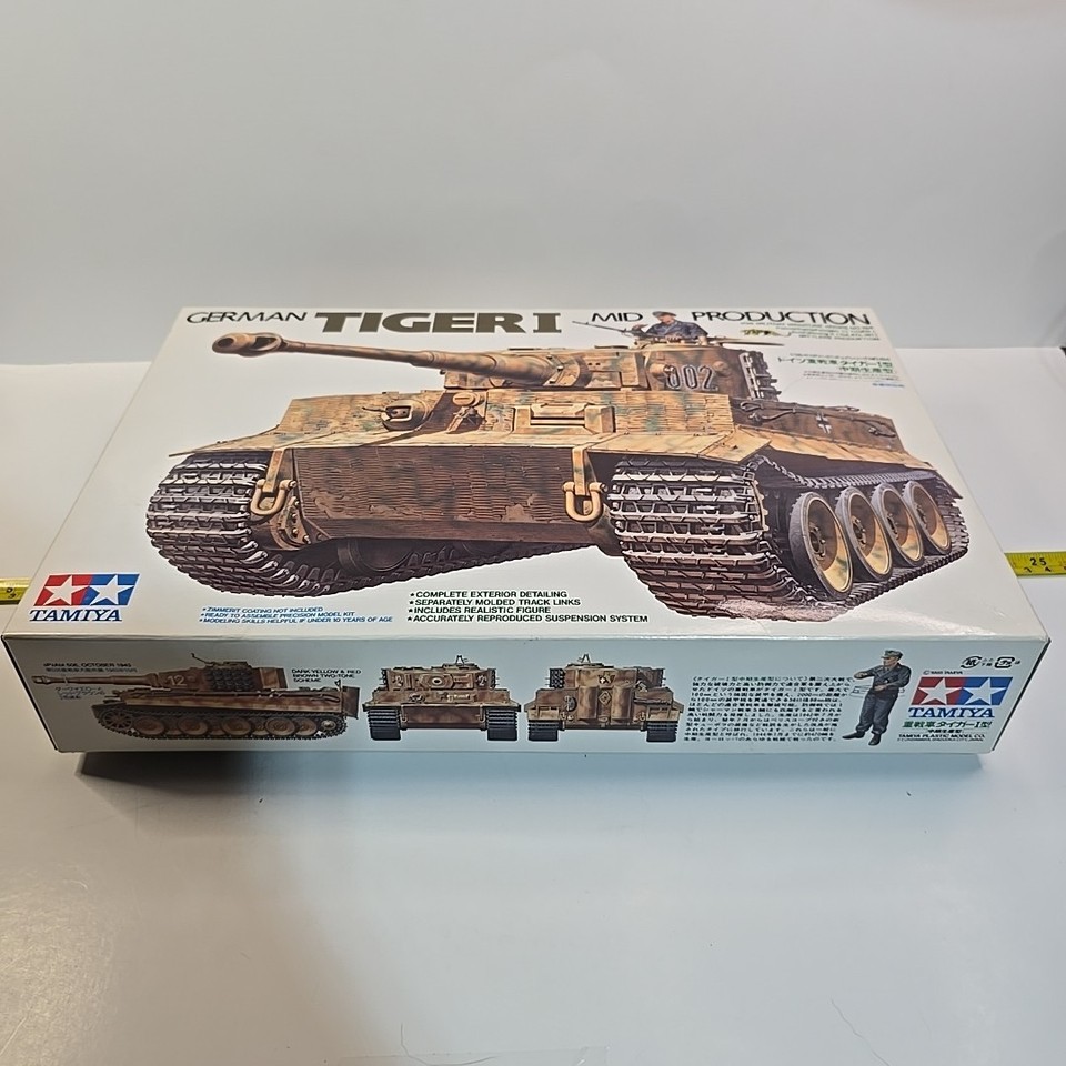 Tamiya 35194 German Tiger I Mid Production 1/35 Scale Tank Model Kit 1: ...