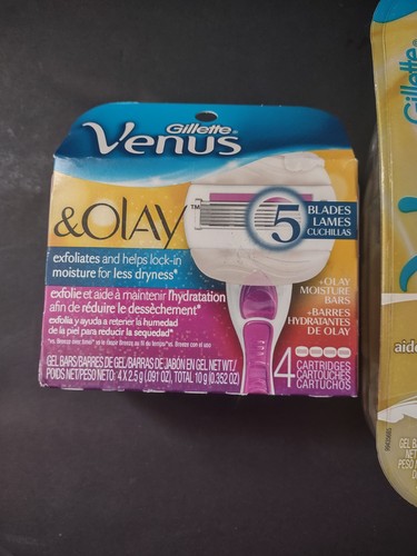 GILLETTE VENUS 5 Blade Olay Razor & 4 Cartridge Refills - NEW OLD STOCK ...