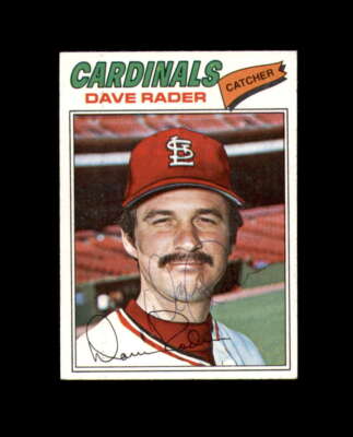 Dave Rader Signed Original 1977 Topps St. Louis Cardinals Autographed ...