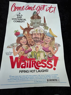 WAITRESS! "Come & get It!" Original 2007- ROLLED- One Sheet Movie ...
