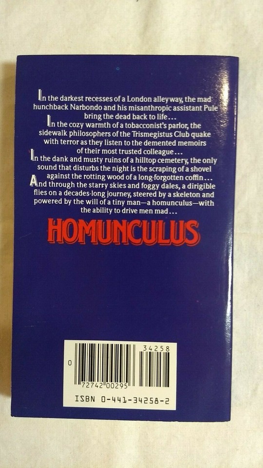 Homunculus by James P. Blaylock True 1st Ed., 1st Printing Excellent ...
