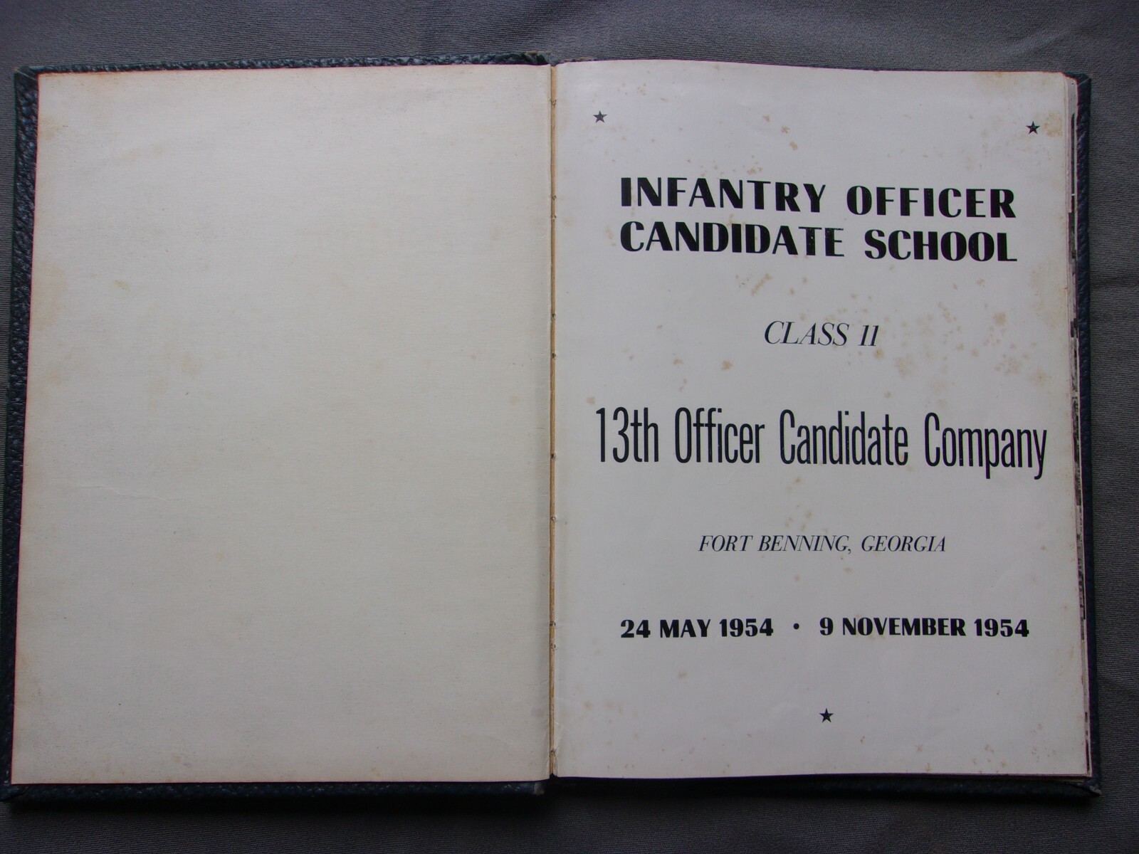 Yearbook Annual Infantry Officer Candidate School Class 11 1954 Fort ...