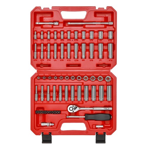 62 Pieces 1/4 Inch Drive Socket Set, Sae/Metric, 1/4" Dr. Socket Set ...