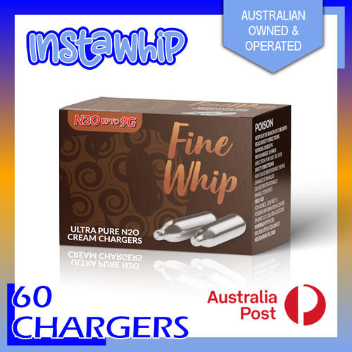 FAST POSTAGE FINEWHIP CREAM CHARGERS 9G 10 PACK X 6 (60 BULBS) WHIPPED ...