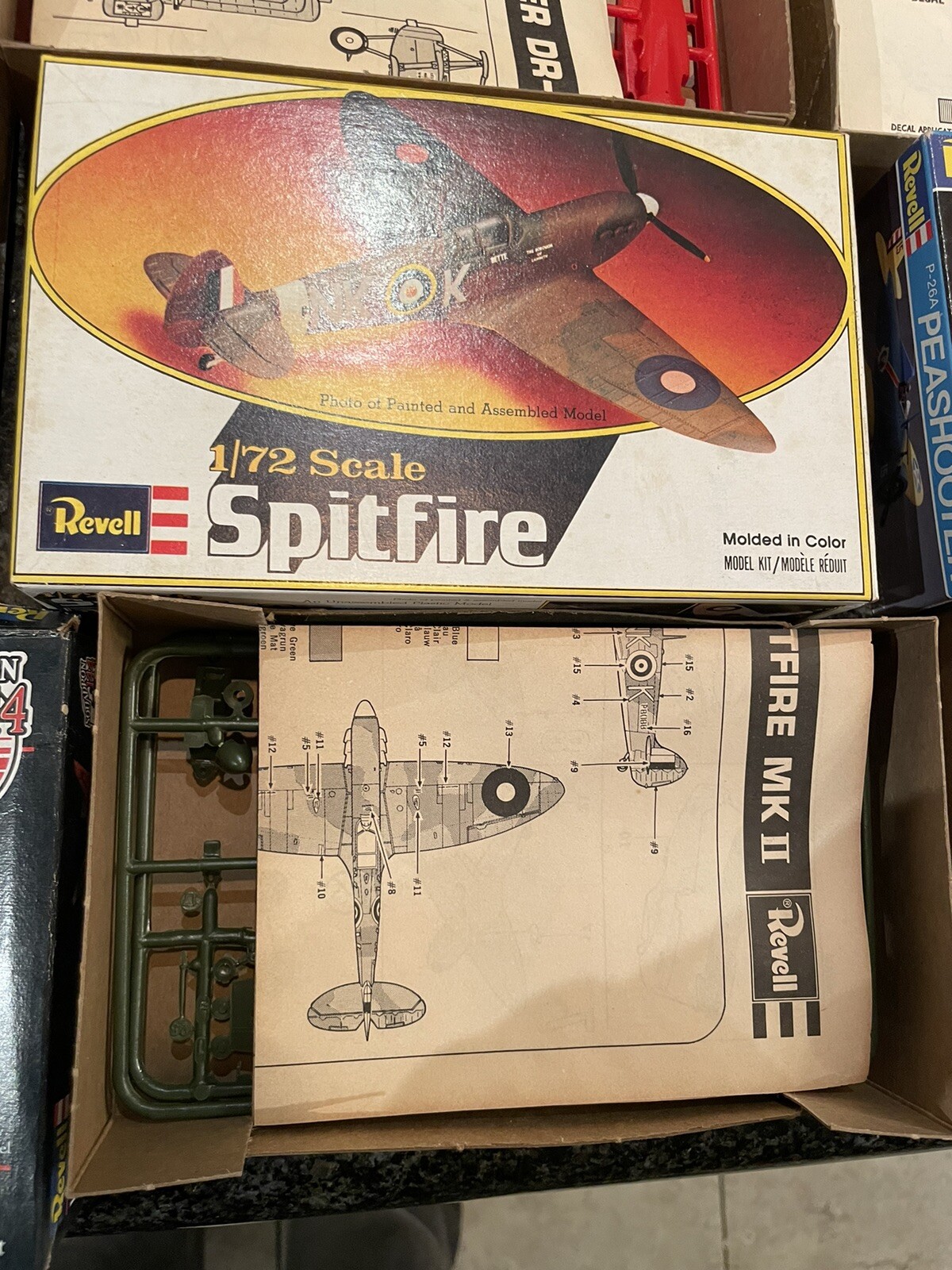 Lot Of 8 Vintage Revell WW2 Plastic Model aircraft kits 1:72 1:144 ...