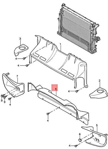 Genuine PORSCHE Cayenne Porsche 9PA Air Guide lower 95557529300 | eBay