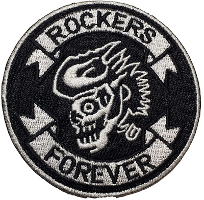Rockers Forever Biker Embroidered Patch Iron On Sew On | eBay