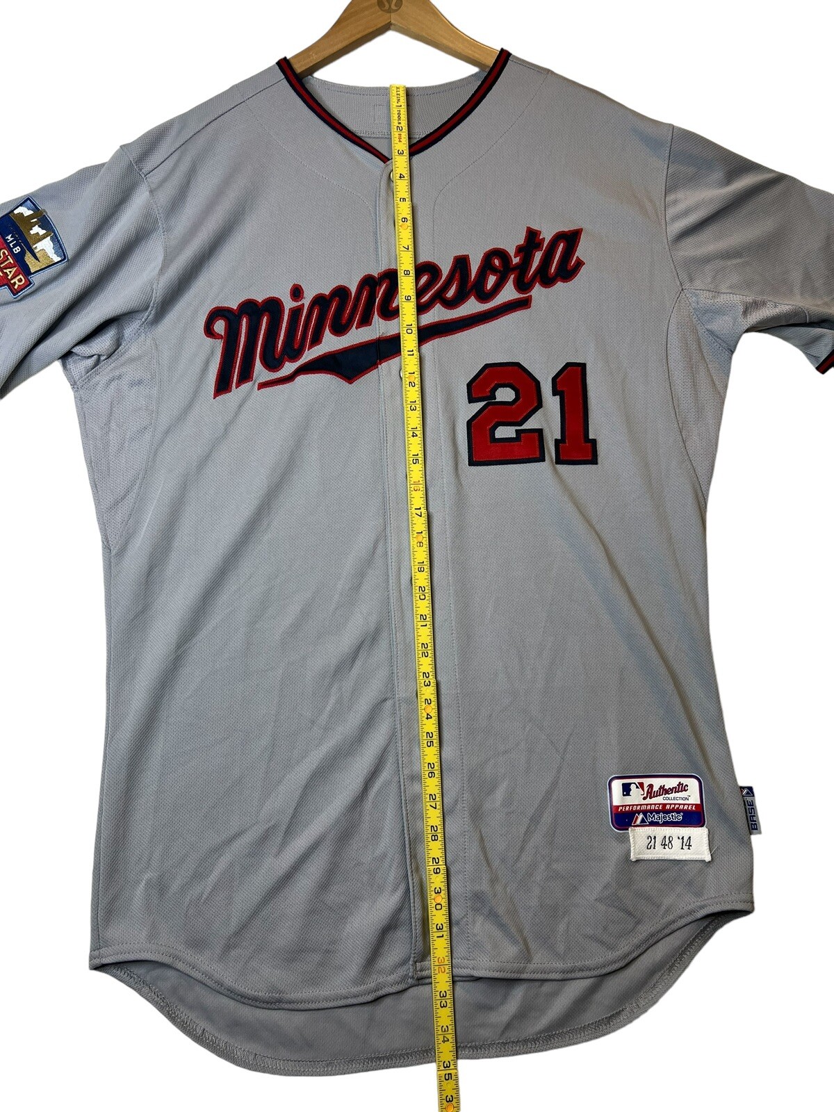 Majestic Authentic Collection Minnesota Twins #21 Deduno Team Issue ...