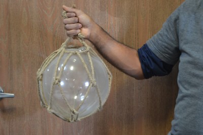 CLEAR REPRODUCTION GLASS FLOAT FISHING BALL BUOYS 10" #F-827 | eBay