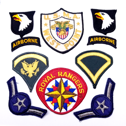 Vintage Lot of 10 Military patches Airborn West Point USAF Royal ...