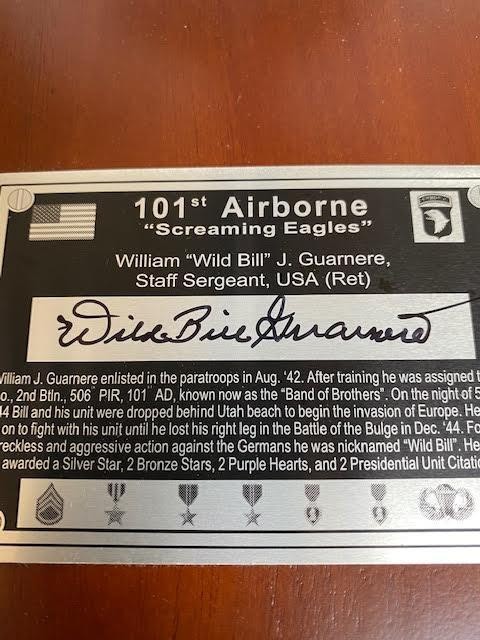 C-47 Band of Brothers William Guarnere Signed WW2 Desk Model 1/62 AK ...