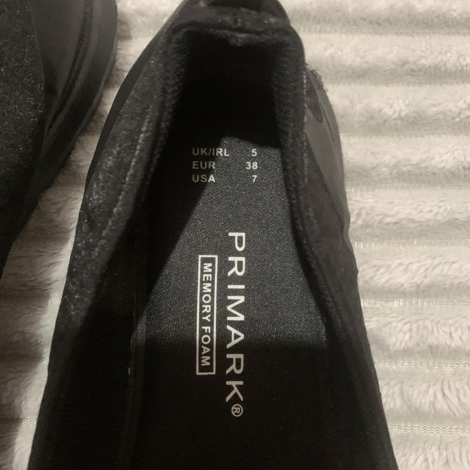 Primark Size UK 5 EU 38 Black Memory Foam Ballerina Flats BNWT | eBay UK