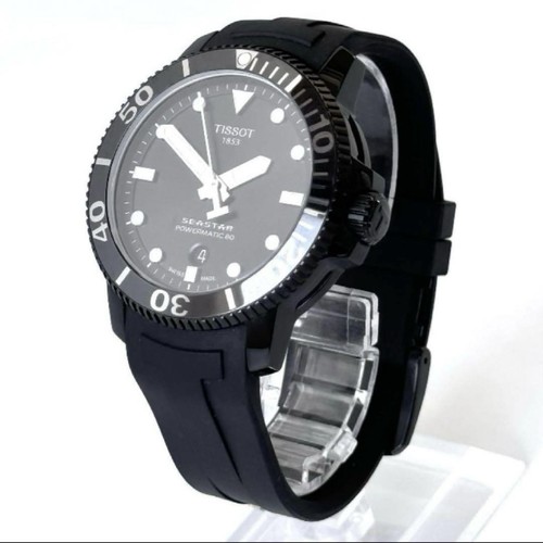 Tissot Seastar 1000 Powermatic 80 T120407A Auto Watch 43mm Black Rubber ...
