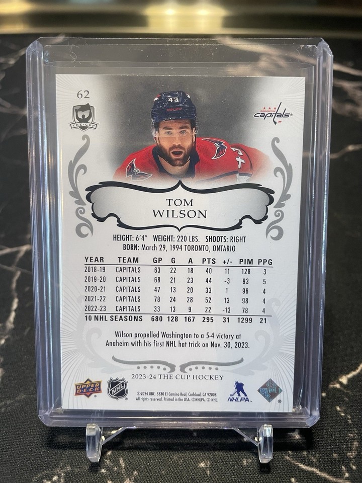 TOM WILSON 2023-24 The Cup 043/249 # 62 | eBay