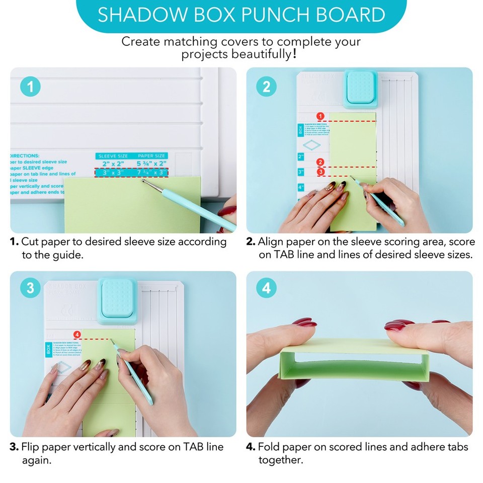 Shadow Box Punch Board for DIY Paper Craft Making Shadow Boxes and ...