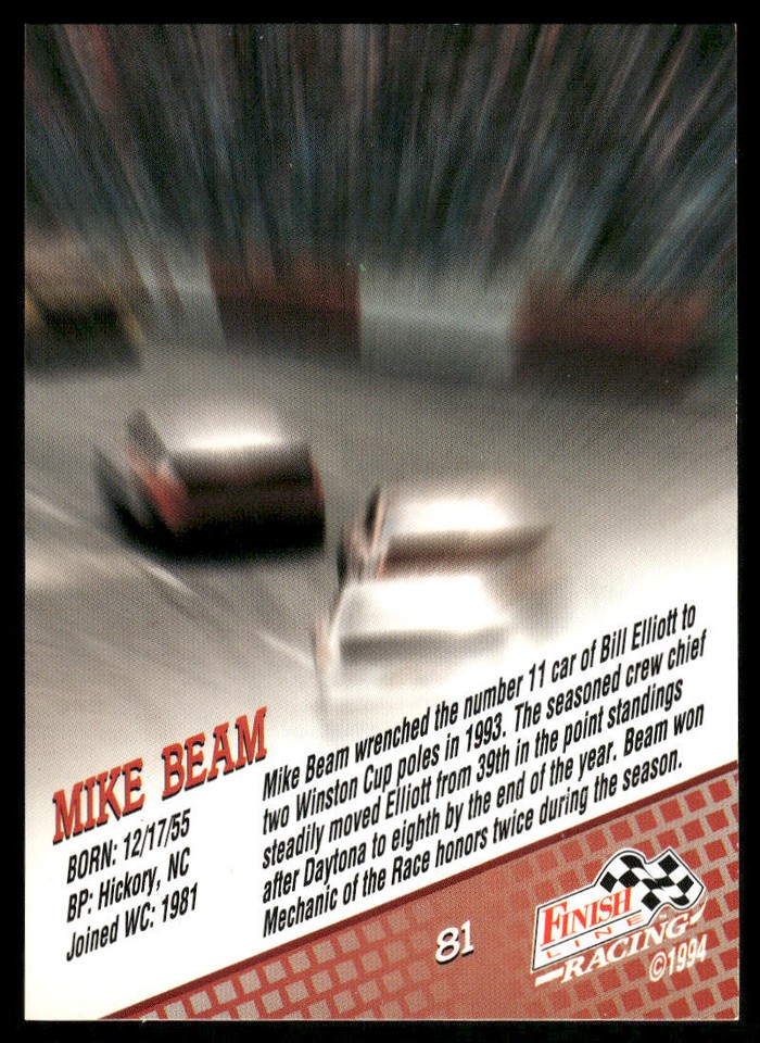 Mike Beam 1994 Finish Line #81 | eBay