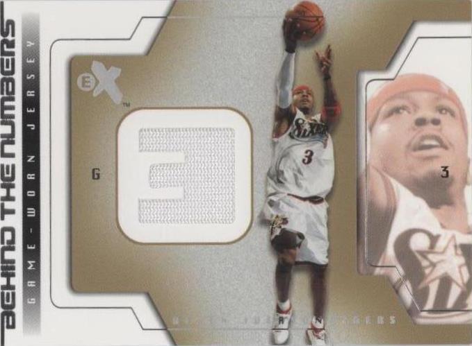 2003-04 E-X - Behind the Numbers Allen Iverson #AI-BTNGU Game Used (MEM ...