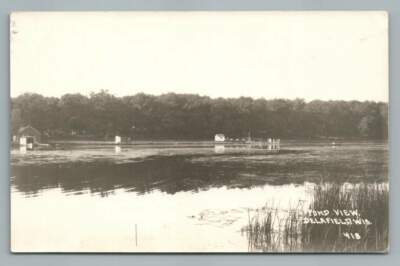 Pond DELAFIELD Wisconsin RPPC Waukesha County Antique Photo Postcard ...