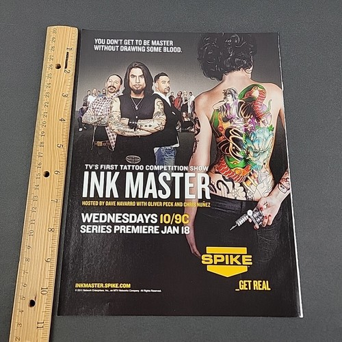 2012 Print Ad Ink Master TV Show Promo Page Dave Navarro Spike Get Real ...