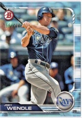 2019 Bowman Sky Blue #3 Joey Wendle Rays 155/499 | eBay