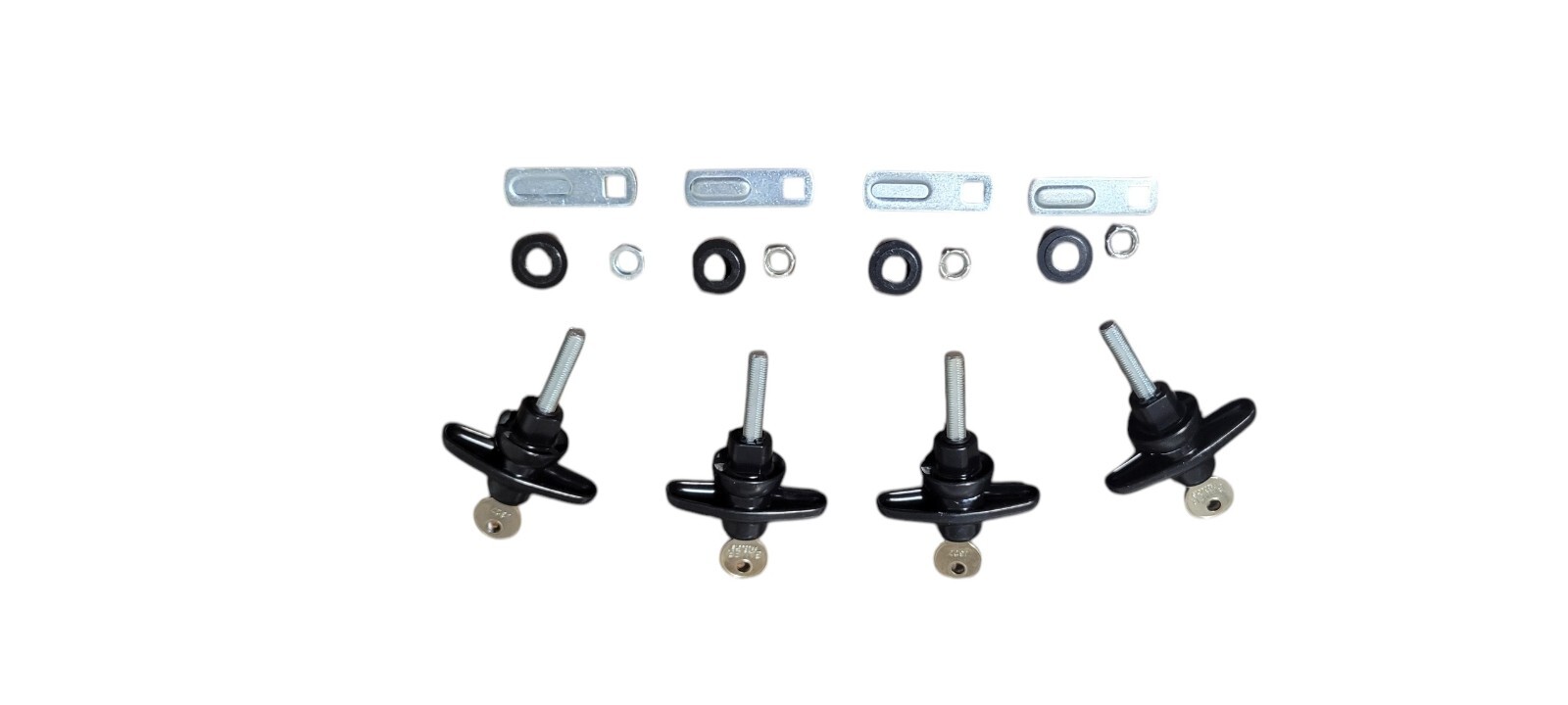 4 - Truck cap side door locking T-handles #T500J Key #J327