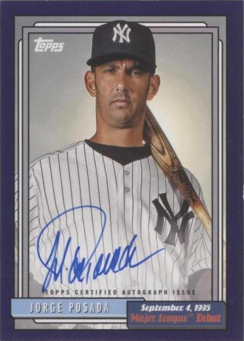 2022 Topps Archives - 1992 Topps Mlb Debut Autographs Jorge Posada ...