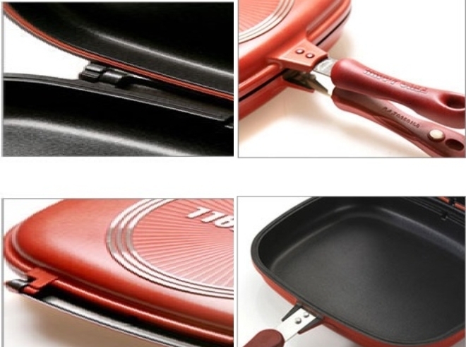 FRYING Pressure Deeper PAN Duplex Double sided pot Cook cookware ...