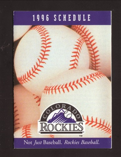 Colorado Rockies--1996 Pocket Schedule--Dugout Store | eBay