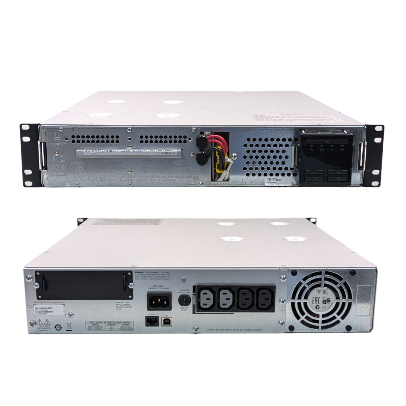 APC Smart-UPS 1500 VA SMT1500RMI2U 2U Rack USV ohne Batterien | eBay