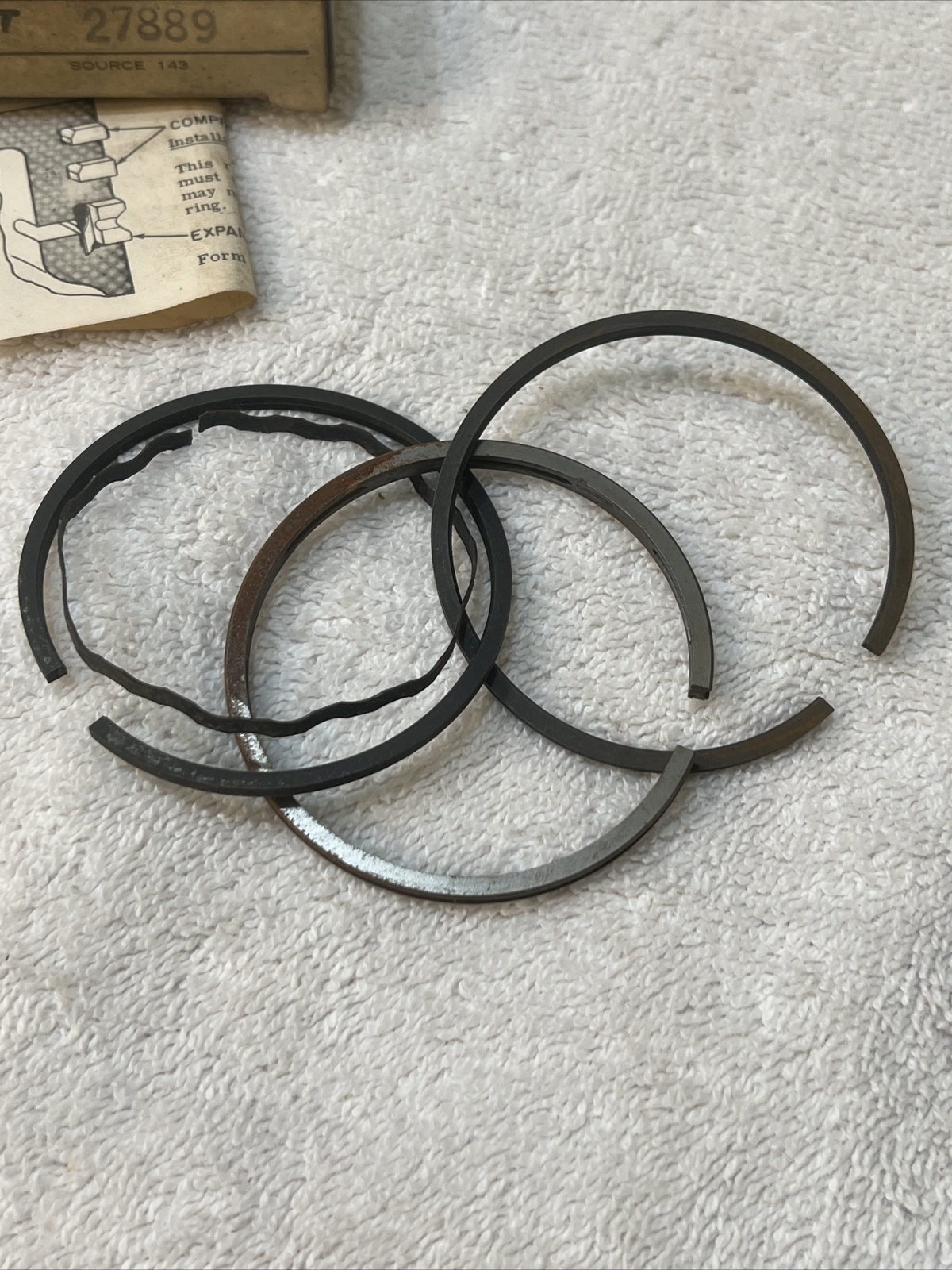 Tecumseh OEM Piston Ring Set Original 27889 New Old Stock | eBay