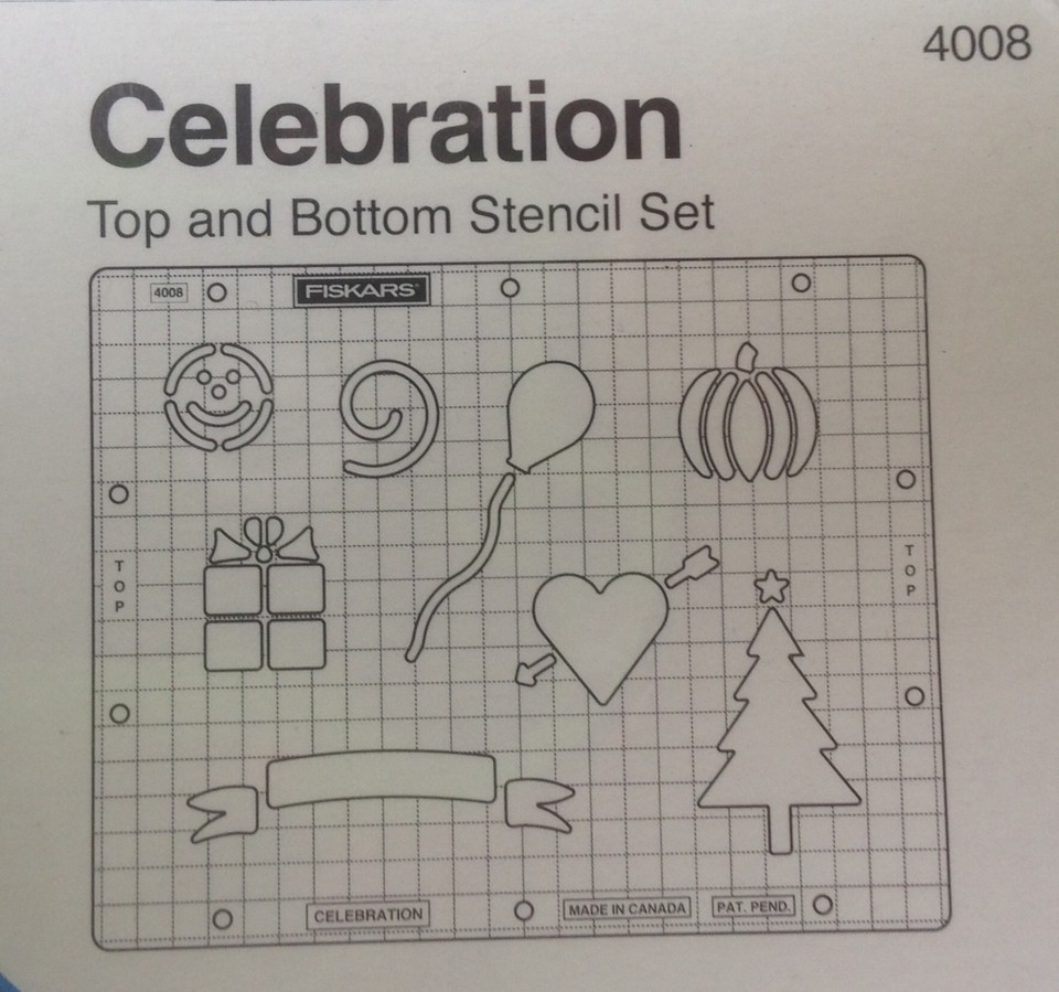 Fiskars ShapeBoss Embossing Stencil Set - Celebration - 4008 - NEW | eBay